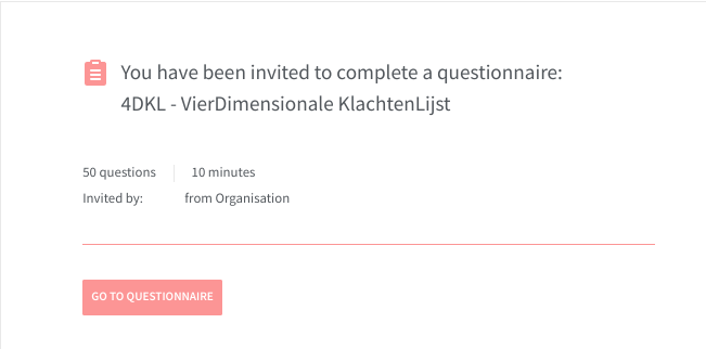 Questionnaires: Filling out a questionnaire